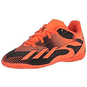 adidas X SPEEDPORTAL Messi.4 Indoor Soccer Shoe, Team Solar Orange/Team Solar Orange/Black, 5.5 US Unisex Big Kid