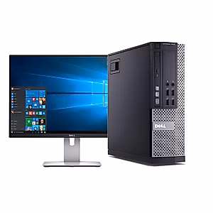 Dell Optiplex 9020 Small Form Factor Desktop PC, Intel Core i7-4770, 16GB Ram, 2TB SATA Drive + 256GB SSD WiFi, DVD-RW, 24-inch LCD, Windows 10 Pro (Renewed)