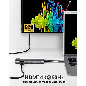 USB C Hub 9 in 1 Multiport Adapter w/Gigabit Ethernet,100W PD,4K@60Hz,2 USB 3.0,USB C 3.0 Data,SD/TF Card Reader,3.5mm Jack,Dongle Docking Station for MacBook iPad Pro iPhone 15 Steam Deck/Rog Ally