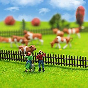 HO Scale Farm Animals Figure Set - Model Cows & Figures 36PCS