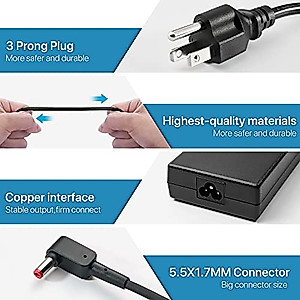 180W Predator Helios 300 Charger Fit for Acer Predator Helios 300 PH315-52 PH315-53 Triton 500 Aspire 7 A717-71G Acer Nitro 5 Series Gaming Laptop ADP-180MB K Power Supply Cord