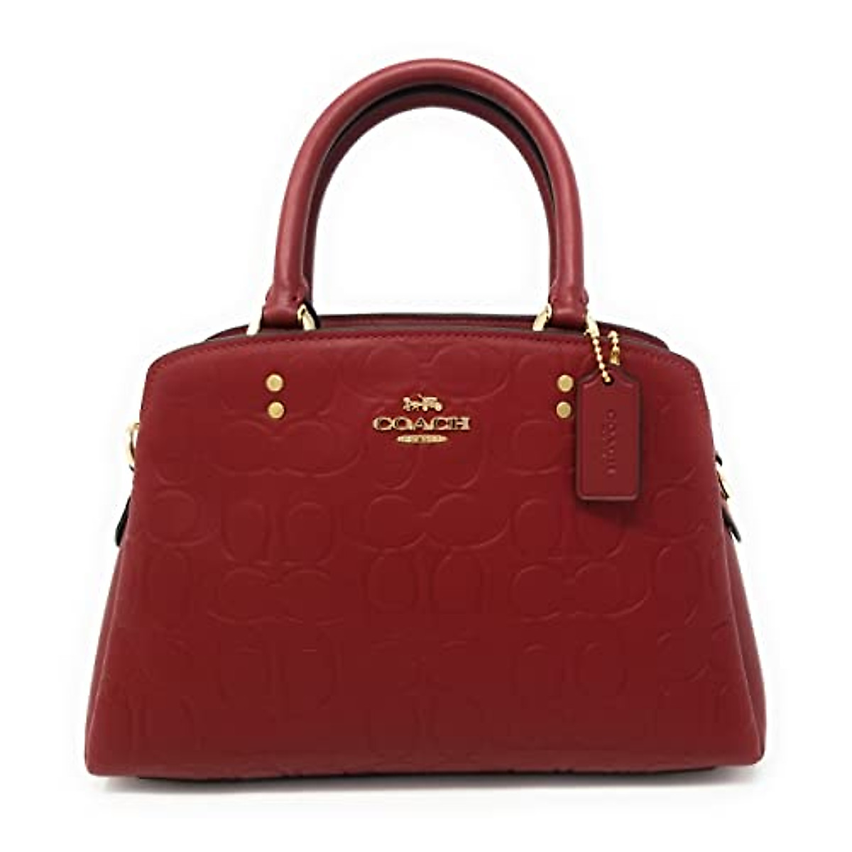 Coach Women's Mini Lilly Carryall (Signature Leather - Cherry)