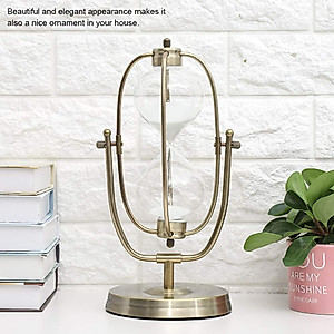 Valentine's Day Carnival Rotatable Sand Timer Transparent Glass Hourglass Clock(60 Minutes, L)