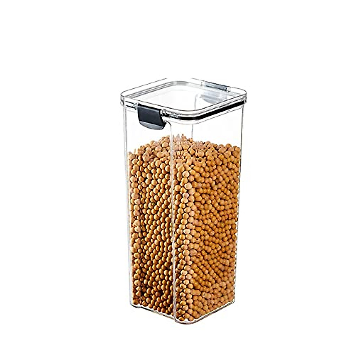 Iuhan Storage Jar,Food Storage Containers,Home Kitchen Pantry Organization,Square Transparent Buckle Dry Storage Jar for Miscellaneous Grains Barley Noodle Nut Candy Dry