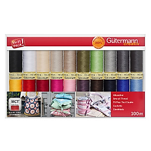 Gutermann Thread Set: Sew-All: 100m: Pack of 20, Assorted