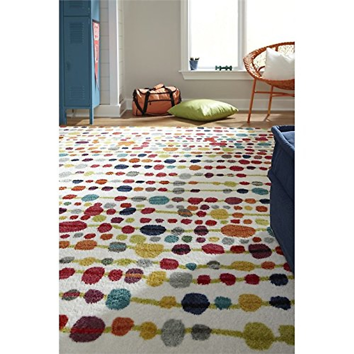 Mohawk Home Strata Delerus Ivory/White Geometric Abstract ( 5' X 8' ) Area Rug