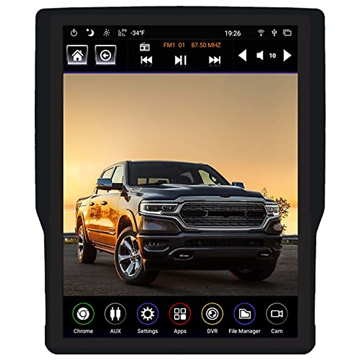 LINKSWELL GEN IV 12.1 Inch Radio Replacement for RAM 2019 2020 2021 Trucks New Body Style 1500/2500/3500 Android 8.1 T-Style Car Stereo Touch Screen Head Unit Multimedia Bluetooth GPS Navigation