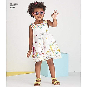 NEW LOOK Patterns Toddlers' Easy Dresses, Top and Cropped Pants Size A (1/2-1-2-3-4) 6441