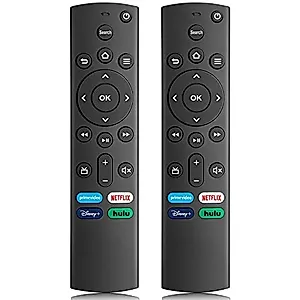 (Pack of 2) Replacement Remote Compatible for Insignia Fire TV and Toshiba Fire TV AMZ Omni Fire TV-AMZ 4-Series Fire TVs (Not for Fire Stick) (Not for Voice Command)