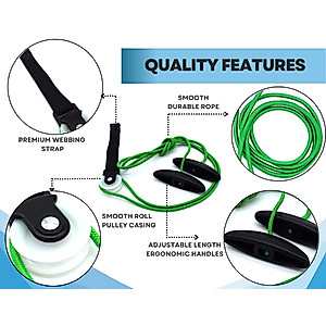 LiftAid Shoulder Pulley for Physical Therapy with Exercise Guide - Improves Shoulder Strength & Range of Motion - Reduces Pain, Helps in Muscle Recovery - Physical Therapy Equipment (Green)