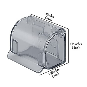 2 Pcs Plastic Razor Holders with Cover for Shower Wall, Self Adhesive Waterproof Razor Rack for Bathroom, Compatible with Fusion 5 Proglide, Mach 3 Classic(Grey)