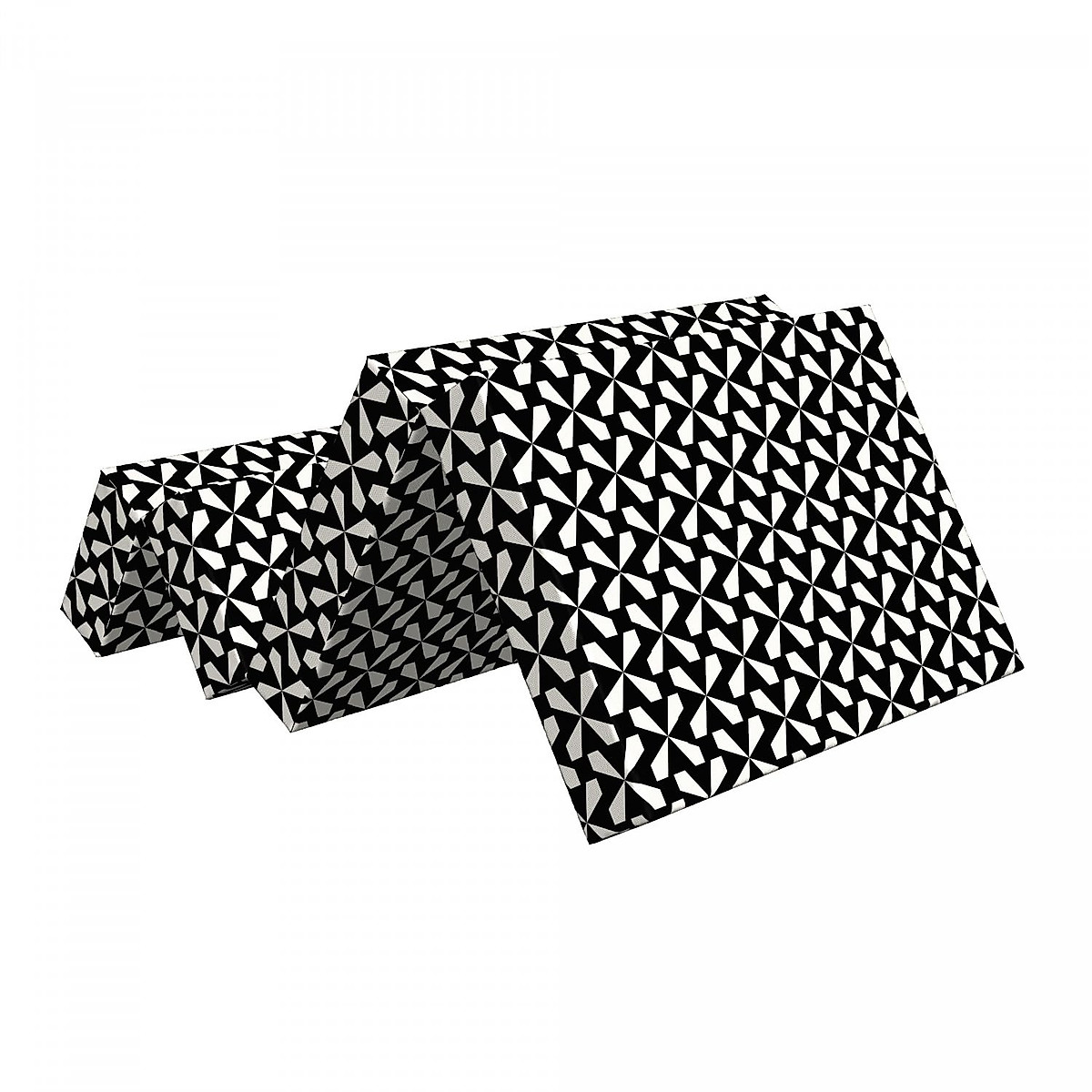 Ambesonne Abstract Foldable Mattress, Monochrome Geometric 70's, 74.8" x 35.4", Eggshell and Dark Brown