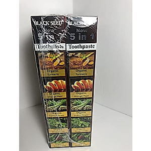Essential Palace Organic Black Seed Toothpaste 100% Fluoride Free & Vegetable Base (6 Pack) 6.5oz