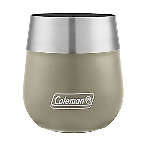 Coleman Claret Vacuum-Insulated Stainless Steel Wine Glass, 13oz Outdoor Wine Glass for Camping, Tailgating, Beach, Picnic & Backyard Patio
