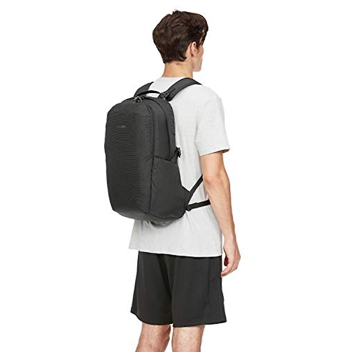 PacSafe Vibe 25 Anti Theft Travel Pack Jet Black Casual Daypack, Jet Black