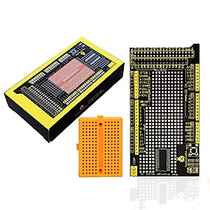 KEYESTUDIO MEGA Prototype Shield V3 Board for Arduino Mega R3 2560, with 170 Points Breadboard Solderable, Easy to Use, Great for Prototyping Circuit Building Projects