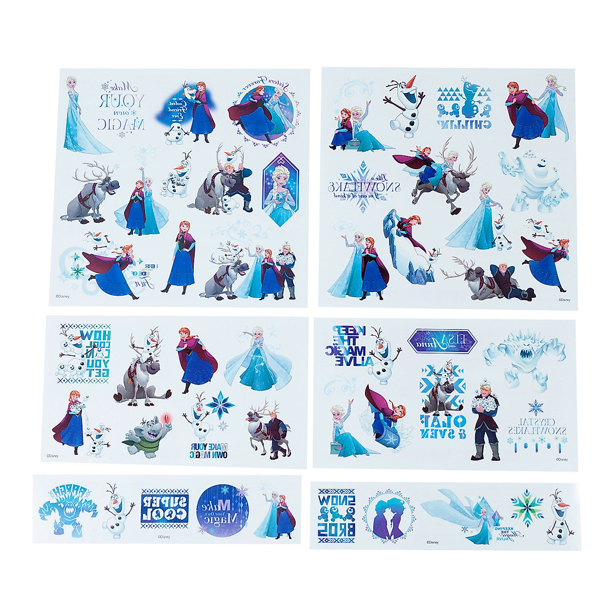Savvi Disney Temporary Tattoos, Set of 50, Disney Frozen