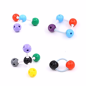 Swpeet 240 Pcs Organic Chemistry Molecular Model Student and Teacher Kit, Chemistry Molecular Model Student and Teacher Set - 86 Atoms & 153 Bonds & 1 Short Link Remover Tool