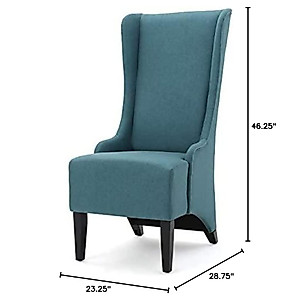 Christopher Knight Home Callie Fabric Dining Chair, Teal Dimensions: 23.25”D x 28.75”W x 46.25”H