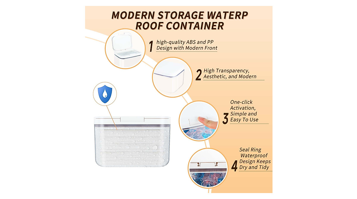 Laundry Pod Container with Lid - Large Capacity & Organized Storage