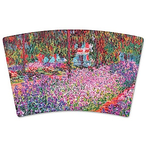 Mugzie "Monet: The Artist's Garden" Stainless Steel Travel Mug with Insulated Wetsuit Cover, 20 oz, Black