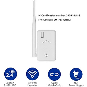 WiFi Range Extender for SMONET Wireless Security Camera System, No Power Supply