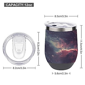 WYUSPGK 304 Stainless Steel Insulated Cup, Star Field Print Smooth Rim, Durable & Reusable - Perfect for Office, Home, And Travel
