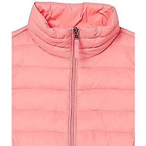 Amazon Essentials Women's Lightweight Water-Resistant Packable Puffer Vest, Pink, X-Large