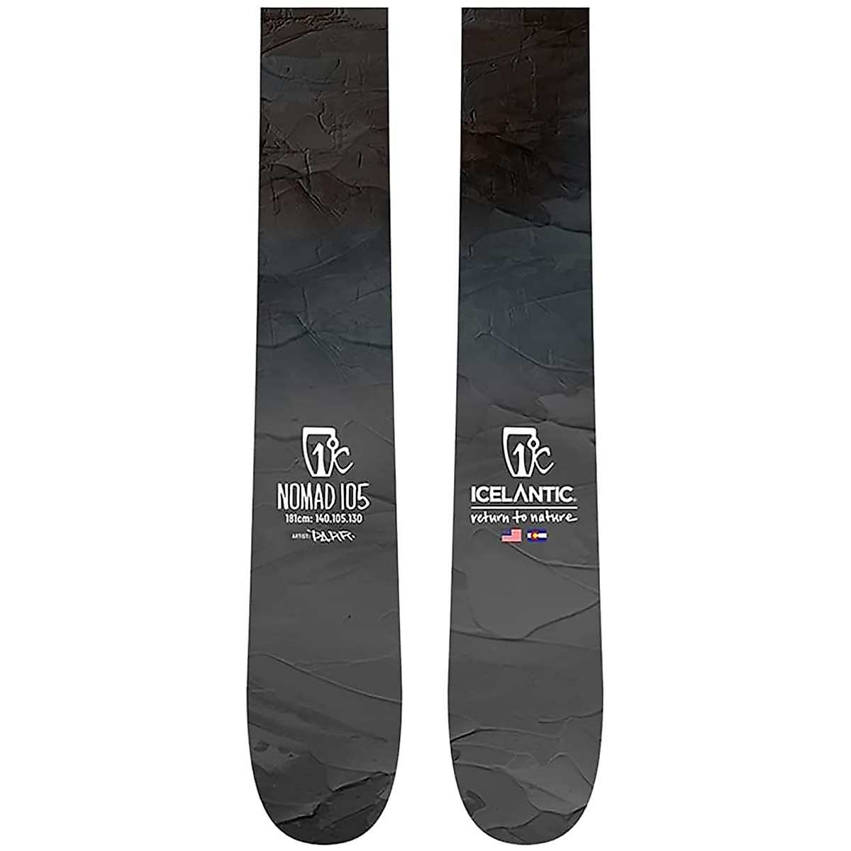Icelantic Men's All-Mountain Freeride Lightweight 21/22 Nomad 105 Alpine Skis for Intermediate Level, 171