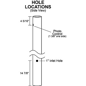 Solus SP7-320NCA-BZ 7' Outdoor Direct Burial Lamp Post with Dusk to Dawn Photo Sensor, Fits 3" Post Top Fixtures, Includes Inlet Hole, Easy to Install, Corrosion & Weather Resistant, Bronze