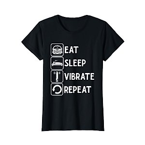 Eat sleep vibrate repeat womens funny vibrator T-Shirt