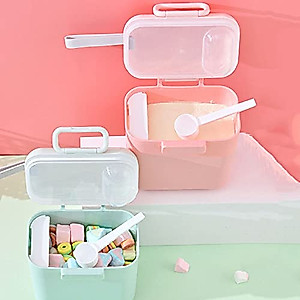 CHDHALTD Formula Dispenser with Scoop,Portable Milk Powder Formula Containers for Travel Baby Food Storage Box
