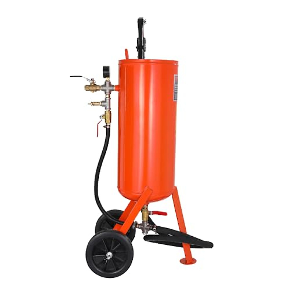 VEVOR 10 Gallon Heavy-Duty Sand Blaster, 60-110 PSI High Pressure Sandblaster, Portable Abrasive Blasting Tank, Air Sand Blasting Kit with 2 Ceramic Nozzles & 7.5ft Hose for Paint, Stain, Rust Removal