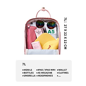 KALIDI Mini 7L Backpack for Women,10.7 inches iPad Classic Small Backpack Camping Rucksack Travel Outdoor Daypack College Bag