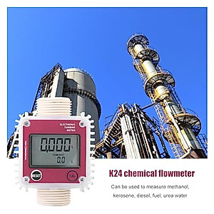 Flow Meter Digital Oil Fuel Flow Meter Gauge for Liquid Water Flow Measuring Instrument for Chemical Industry High Stability and Convenient Operation