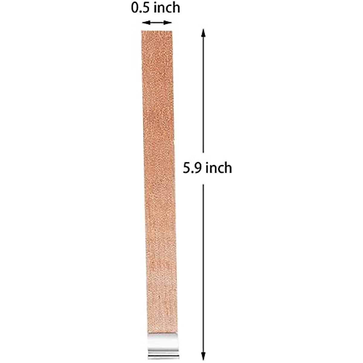 PXBBZDQ Wood Candle Wicks,0.5 X5.9 Inch Wooden Candle Wick,100 pcs Crackling Wood Wicks for Candles,Wood Wicks for Candles Making, （DIM.-.030-.500-6）-（50 Sets）