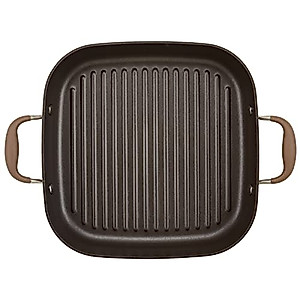 Anolon Advanced Hard Anodized Nonstick Grill Pan / Griddle and Roaster - 11 Inch, Brown