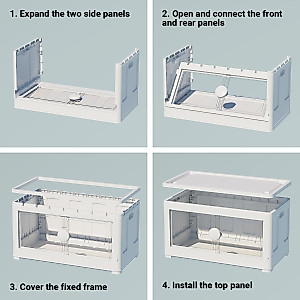 MQmaiqing Storage Bins with Lids, Large Plastic Storage Container, Clear Stackable Storage Bins, Organization and Storage Drawers, Containers for House Organizing, 27Gal, 4 Pack