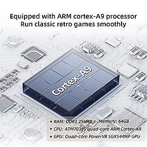 RG35XX Handheld Game Console Support Linux Garlic OS HDMI and TV Output 3.5 Inch IPS Screen 64G TF Card 6831 Classic Games 2600mAh Battery (RG35XX-gray+Bag)
