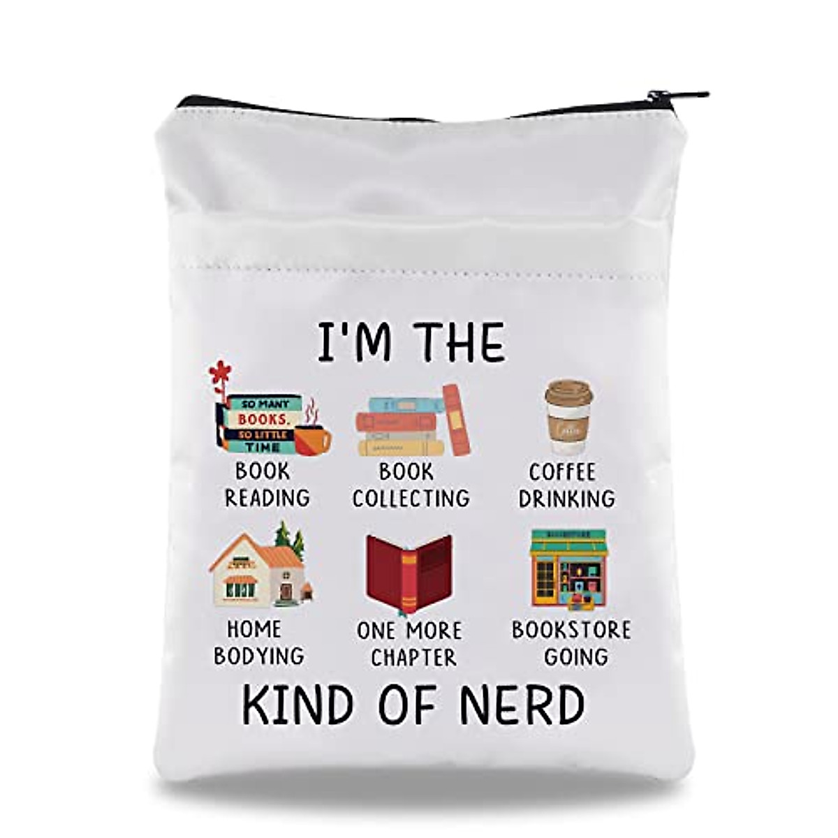 G2TUP Book Lover Gift I’m The Book Reading Book Sleeve Bookish Bookworm Book Covers Librarian Gift Book Nerd Gift Reader Zipper Book Protector (I Am The Book Reading BS)