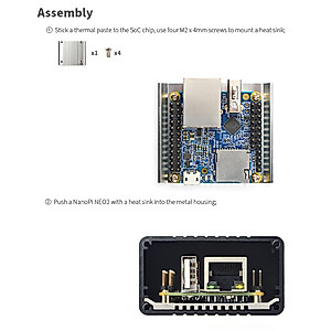 MACIMO for NanoPi NEO Development Board+Heat Sink+Metal Case Kit Allwinner H3 Core 512MB RAM Openwrt/LEDE Complete Machine