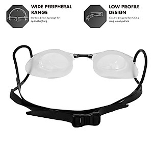 TYR Stealth Racing Swimming Goggle, Clear