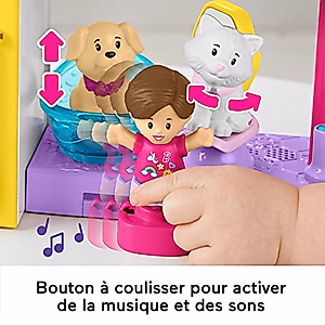 Fisher-Price Little People Barbie Toddler Playset Play and Care Pet Spa with Music Sounds & 4 Pieces for Ages 18+ Months