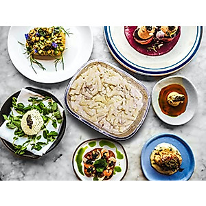 ShopexZone ReHeatables Aluminum Food and Storage Containers Reusable and Disposable Tray with Lids Freezer Oven Safe Meal Prep Baking Roasting Storing Reheating Perfect for Holidays | Large, 2 Pack