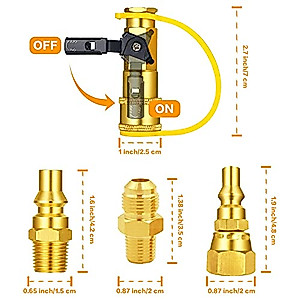 MCAMPAS Universal 1/4“ Propane Quick Connect Adapter Hose Assembly Kit for Gas Grills, Turkey Fryers, Fire Pit, Mr Heater.RV Equipment Etc to Conver Hose Extension
