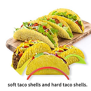 Ximimark 12 pcs Colorful Taco Holder Stand For Soft & Hard Shell Taco Microwave Safe