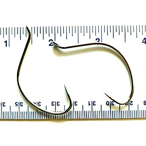 100 Gerry's Tackle 2X Strong Nickel Wide Gap Hollow Point Kahle Hooks Size 5/0