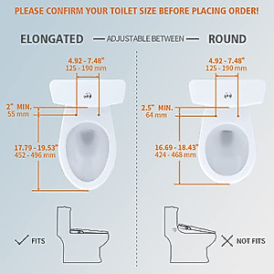 LEIVI Non-Electric Bidet Toilet Seat, Self-Cleaning Dual Nozzle System, Adjustable Spray Pressure and Position, Quiet-Close Lid, Easy Installation, Elongated