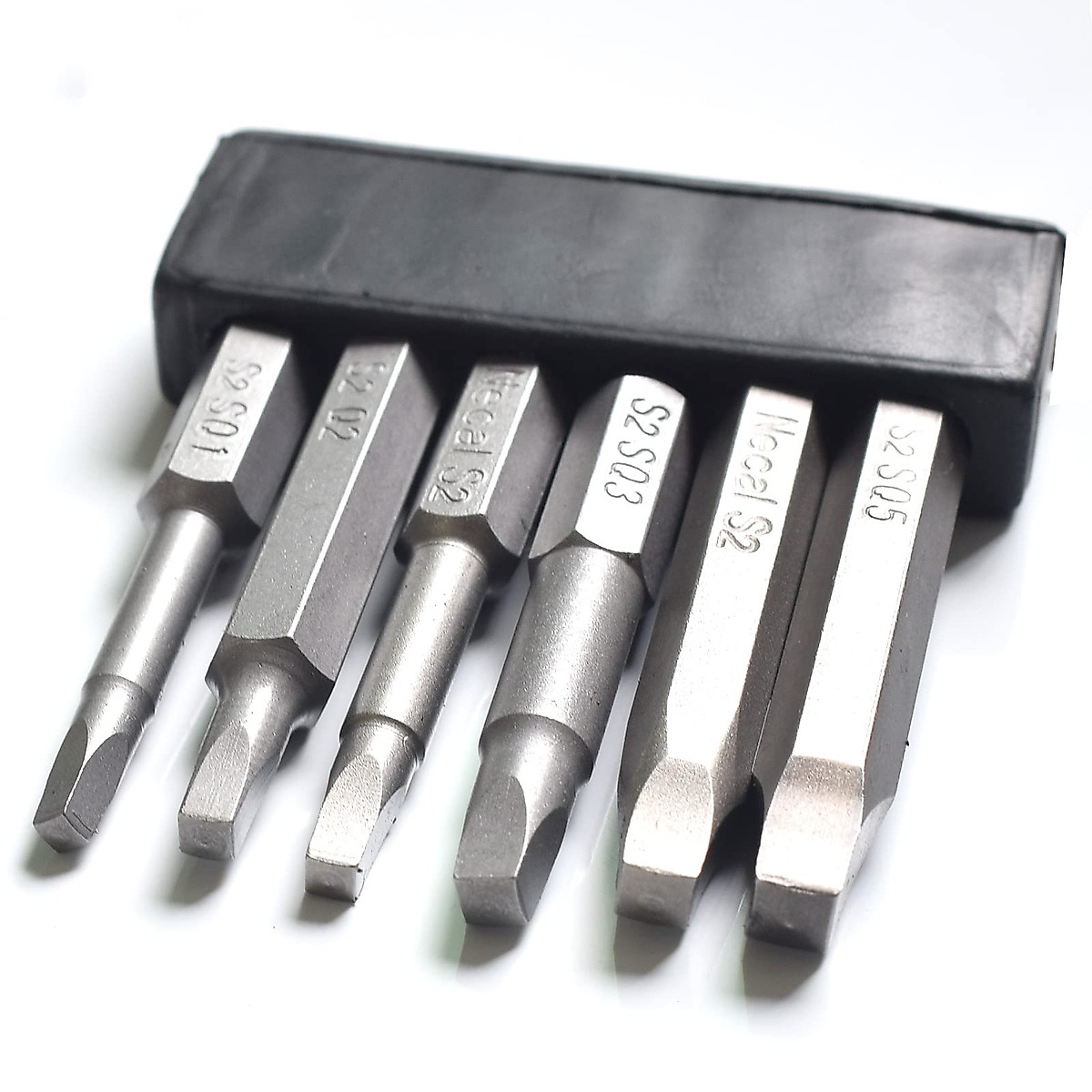 Square Screwdriver Bit Set With Bit Handle and Bit Extension 6 Sizes SQ1 SQ2 SQ2.74 SQ3 SQ4 SQ5, SKZIRI 8in1 Square Head Screwdriver Kit with Quick Release Bit Handle Holder and Magnetic Extension