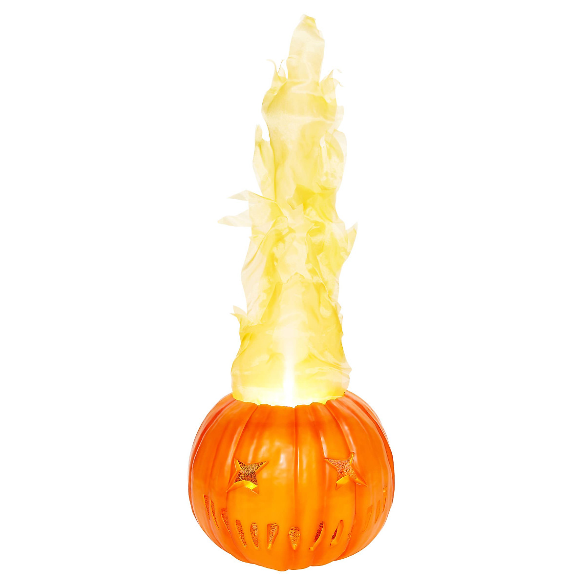 Spirit Halloween Light-Up Flaming Pumpkin Trick 'r Treat Decoration